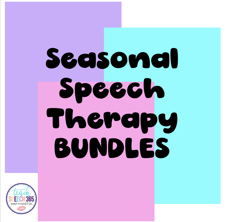 Seasonal Bundles for Speech Therapy - Teach Speech 365