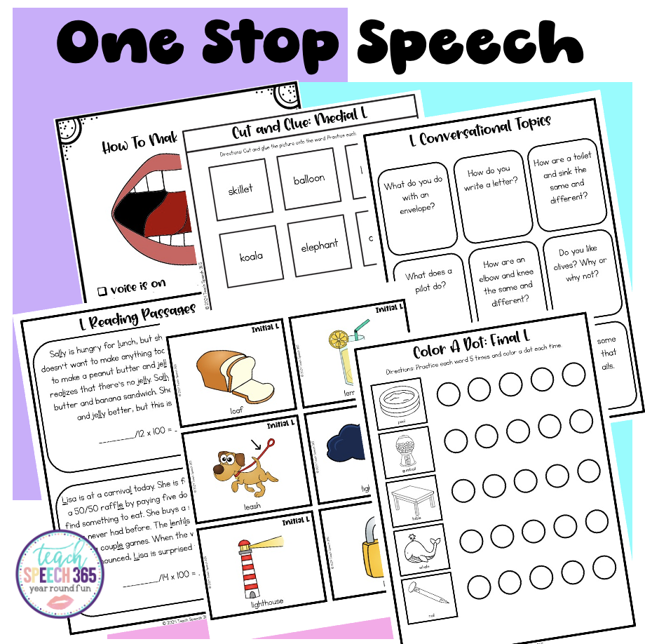One Stop Speech Therapy - Teach Speech 365