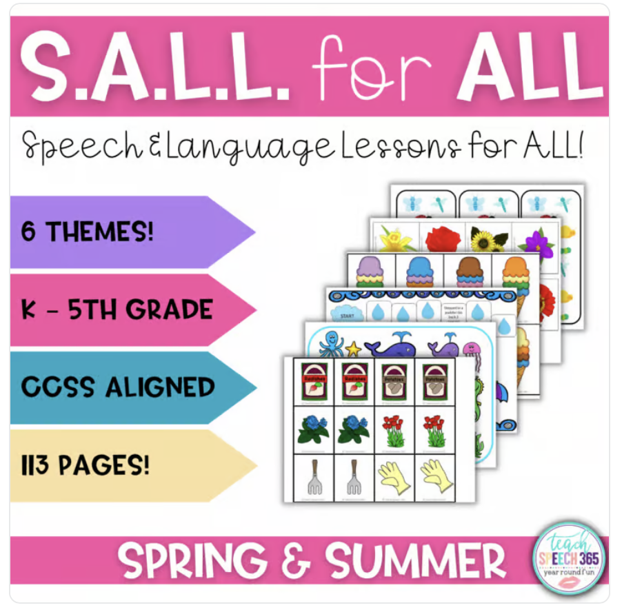 Spring Themed Resources for Speech Therapy - Teach Speech 365